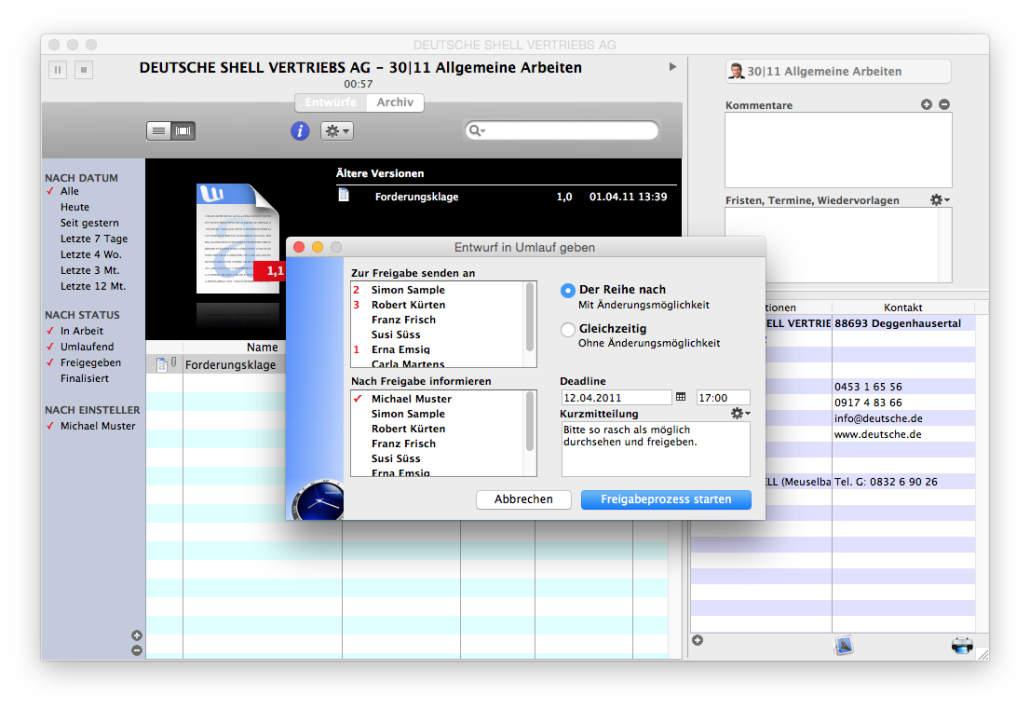 Gestions des documents – timesensor OFFICE