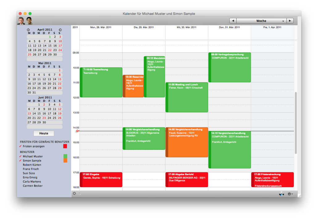Fristen – timesensor OFFICE