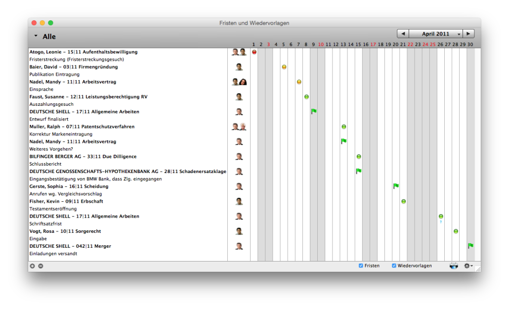 Fristen – timesensor OFFICE