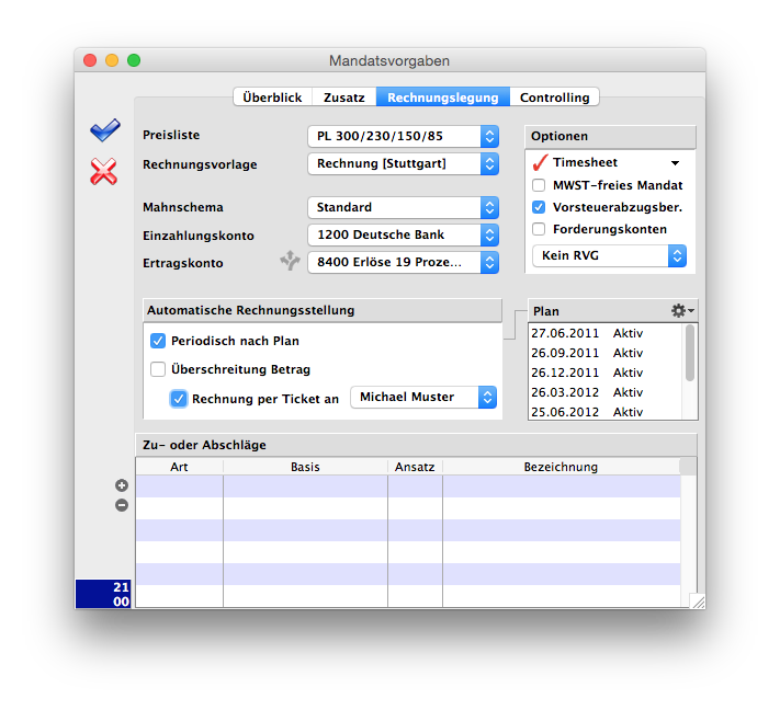 Case management – timesensor OFFICE